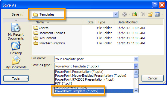 Saving and Using Templates in PowerPoint 2010 - Nayamode | Bluewave - Blog